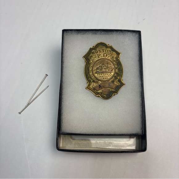 Accessories | Vintage Boston Fd Fire Department Af Badge With Box ...
